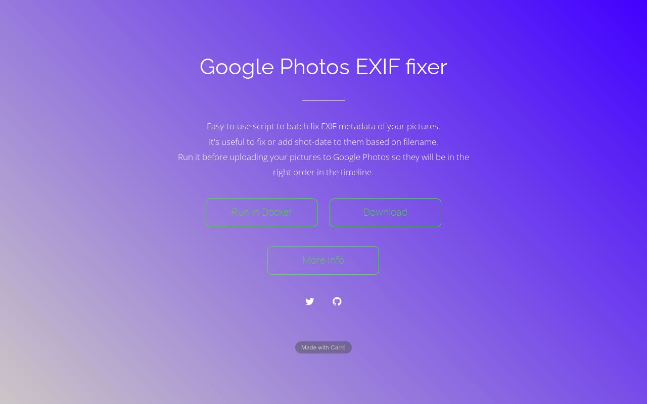 Google Photos EXIF fixer